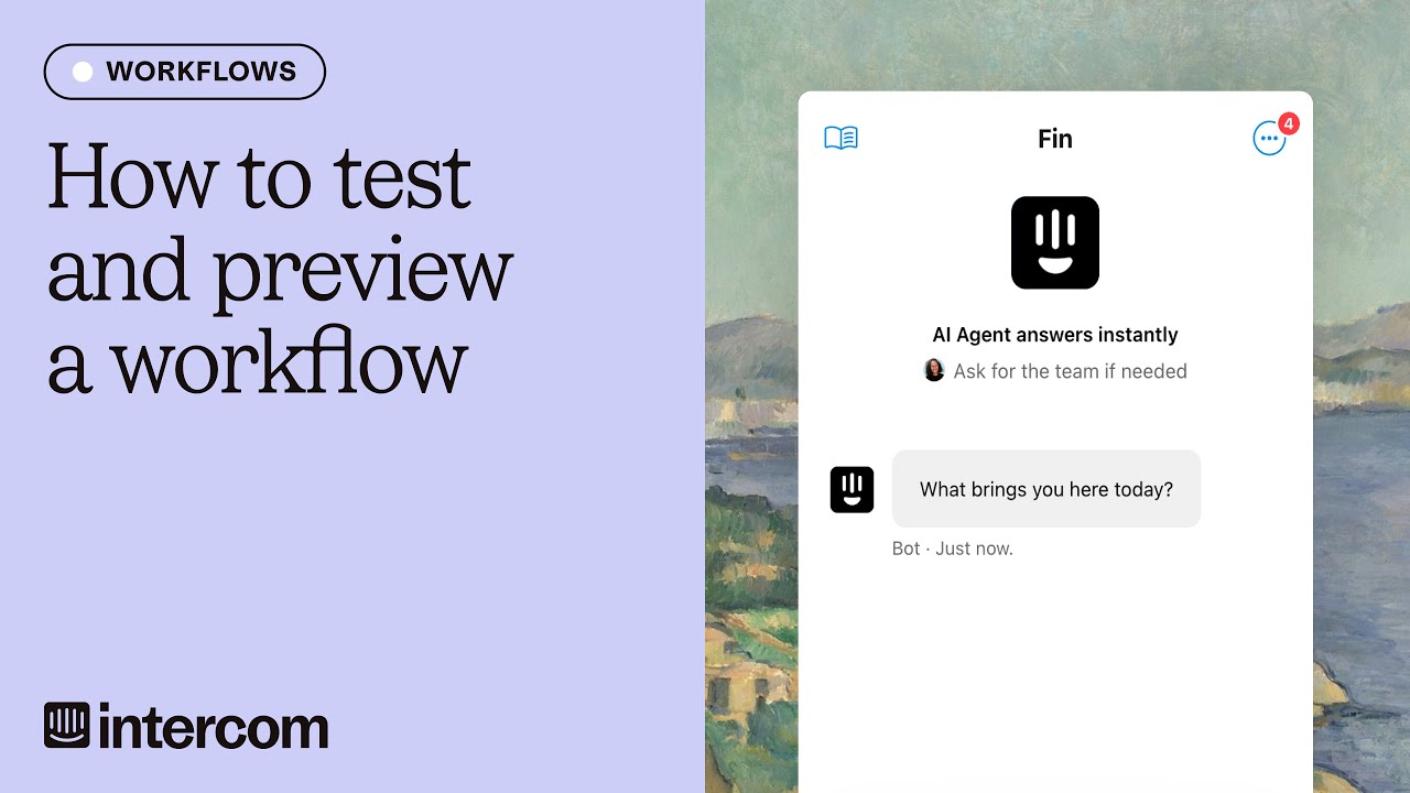 How to test and preview a workflow in Intercom - YouTube