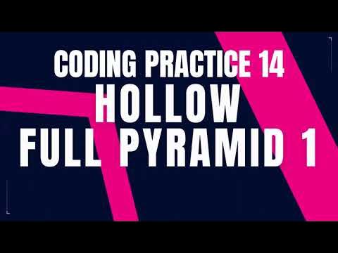 Hollow Full Pyramid 1 || Coding Practice 14 || Python coding tips tricks || nxtwave ccbp 4.0 ...