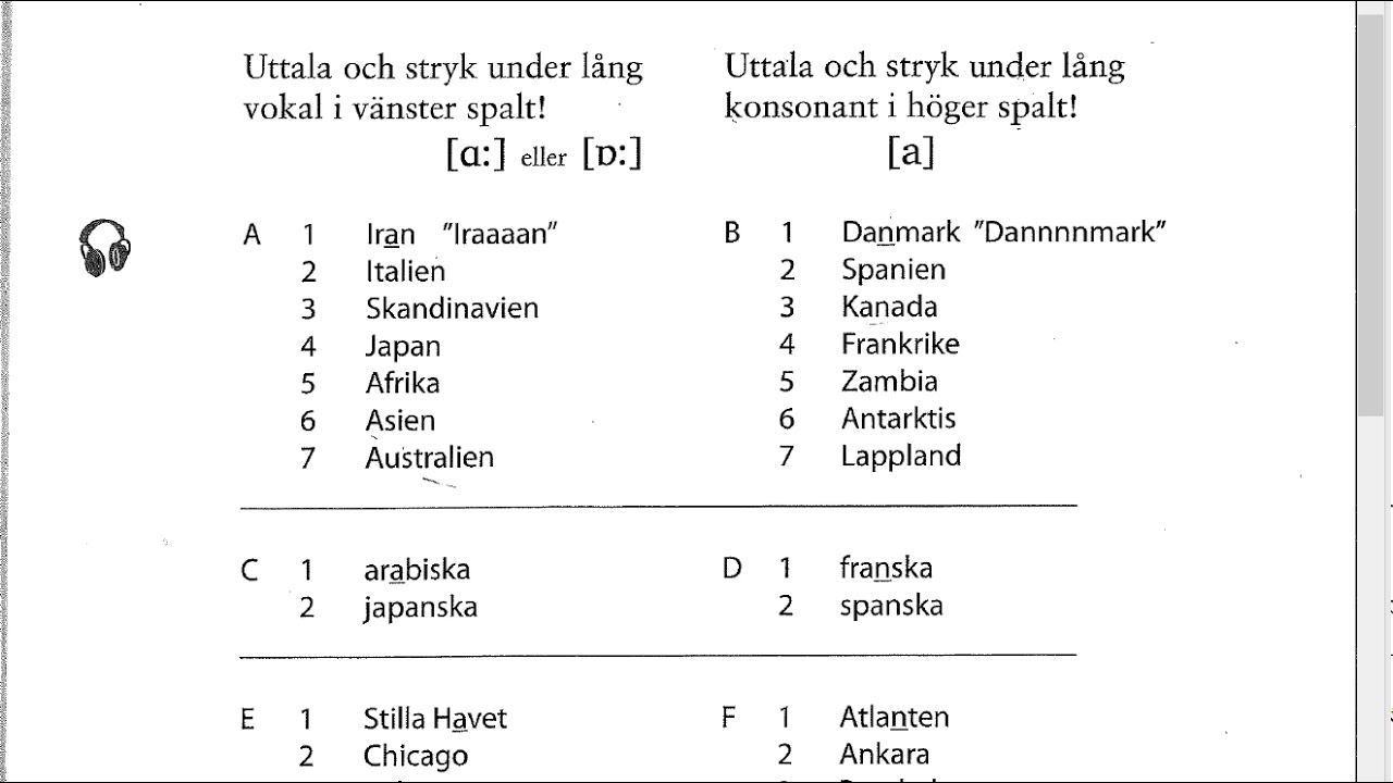 Svenska med Anja. Långa och korta vokaler och konsonanter. A-ljudet ...