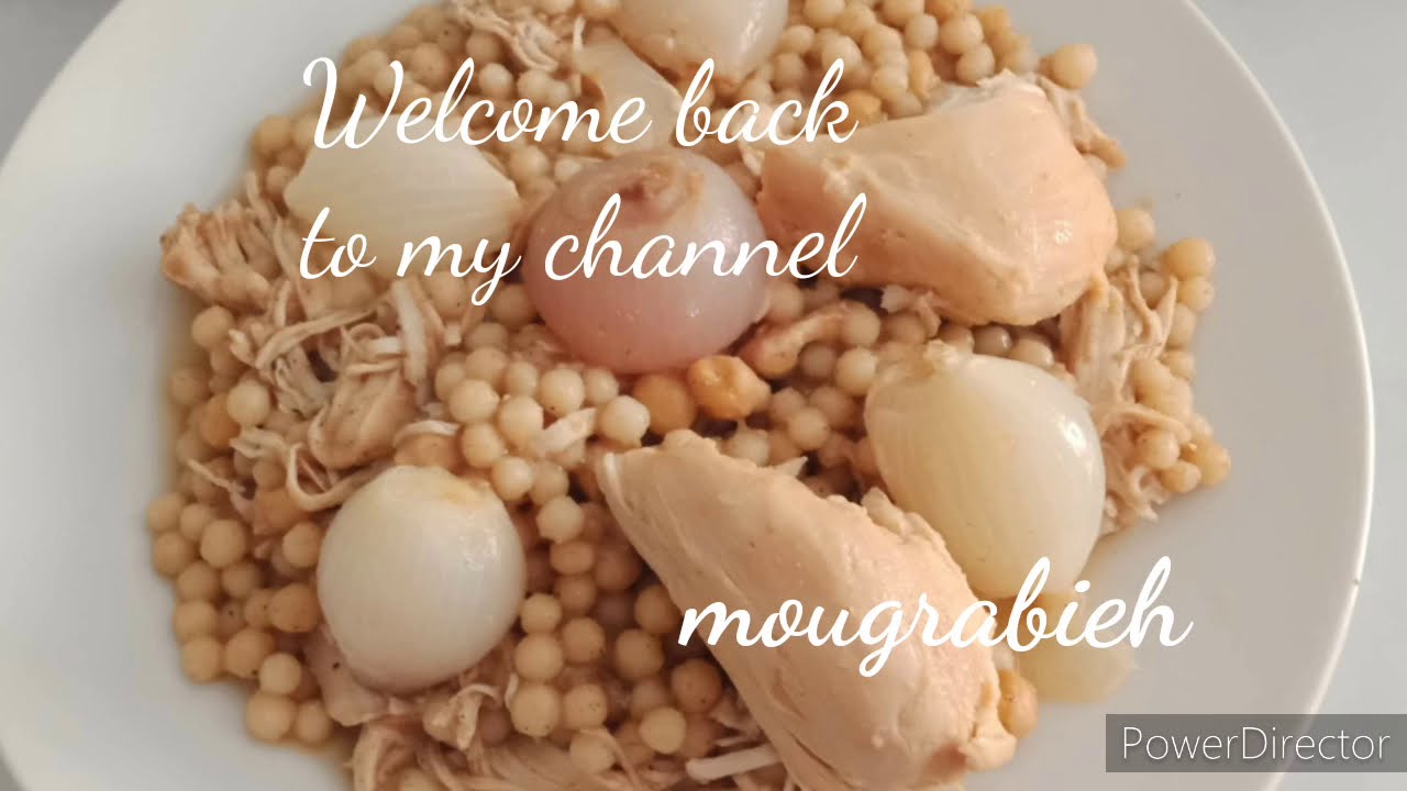 How to make mougrabieh with chicken ( Lebanese food ) - YouTube