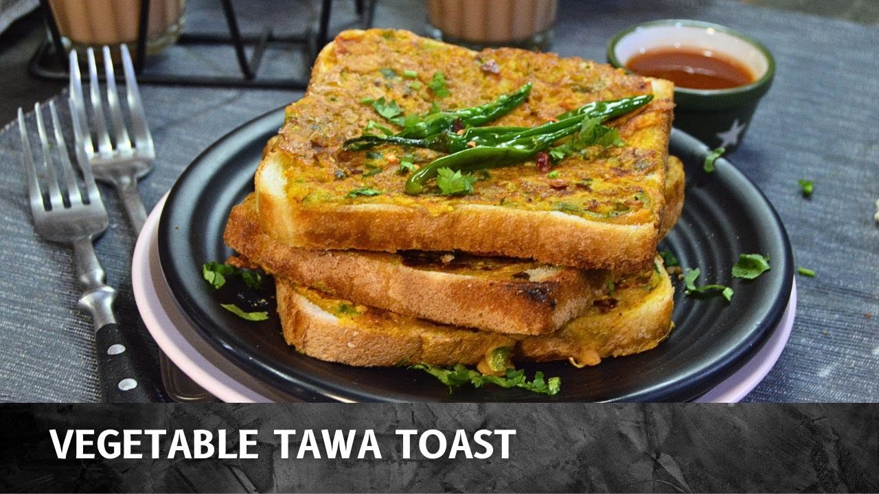 Spicy Vegetable Tawa Toast | Besan Tawa Toast - YouTube