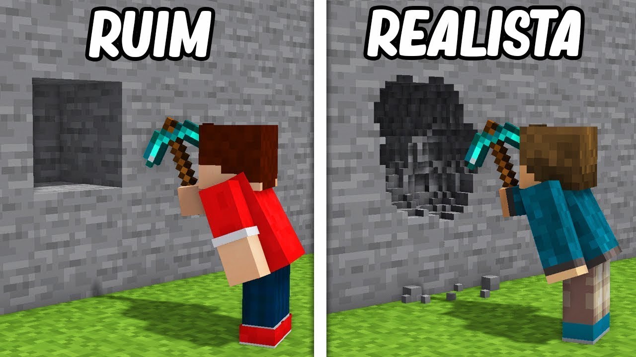 MINECRAFT COM A FÍSICA ABSURDAMENTE REALISTA! - YouTube