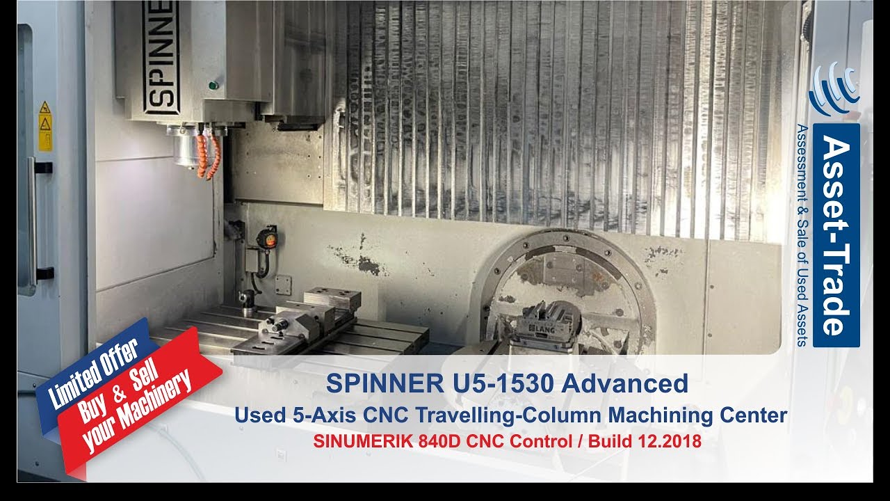 Used SPINNER U5 1530 Advanced 5-axis from Germany - YouTube