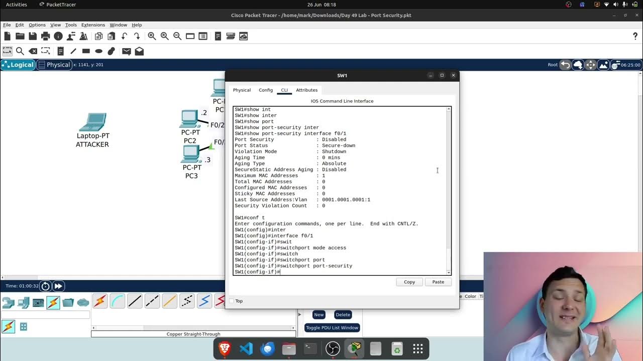 Configuring Port Security On Cisco Switch - YouTube
