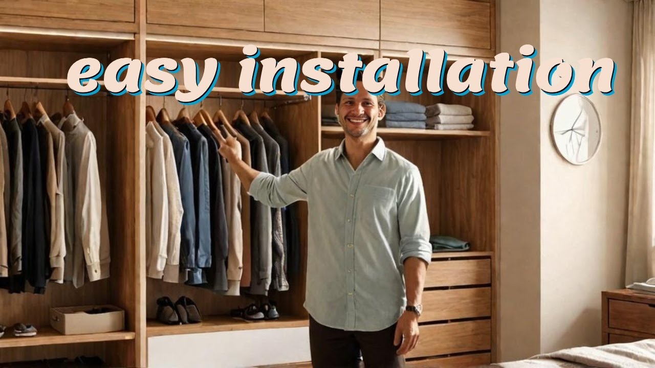 How To Install A Simple Wardrobe System (DIY) - YouTube
