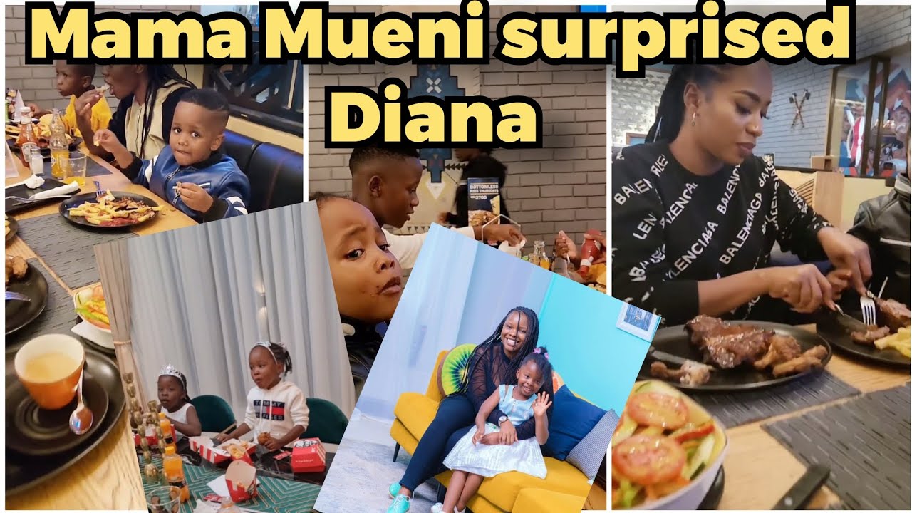 Mama Mueni surprises Diana and Bahati in a restaurant with Mueni - YouTube