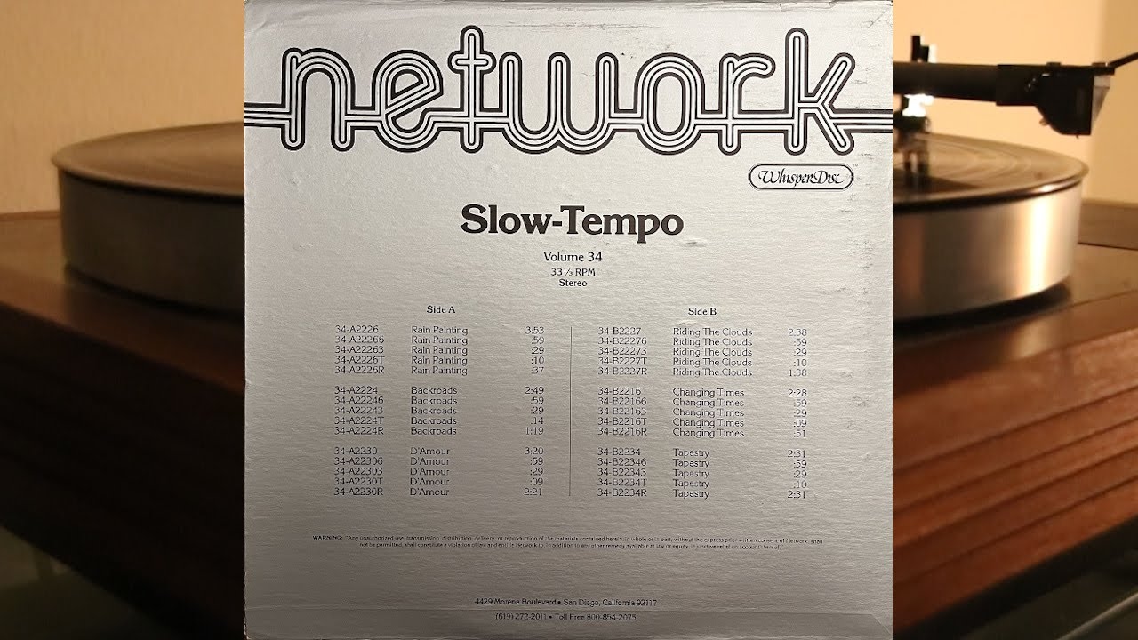 Network Production Music - Slow Tempo - Volume 34 - vinyl lp album 1982 ...