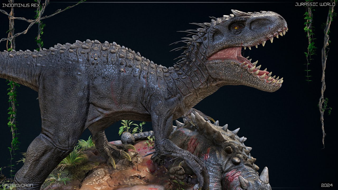 "INDOMINUS REX" #3danimation #jurassicworld #cg #c4d - YouTube