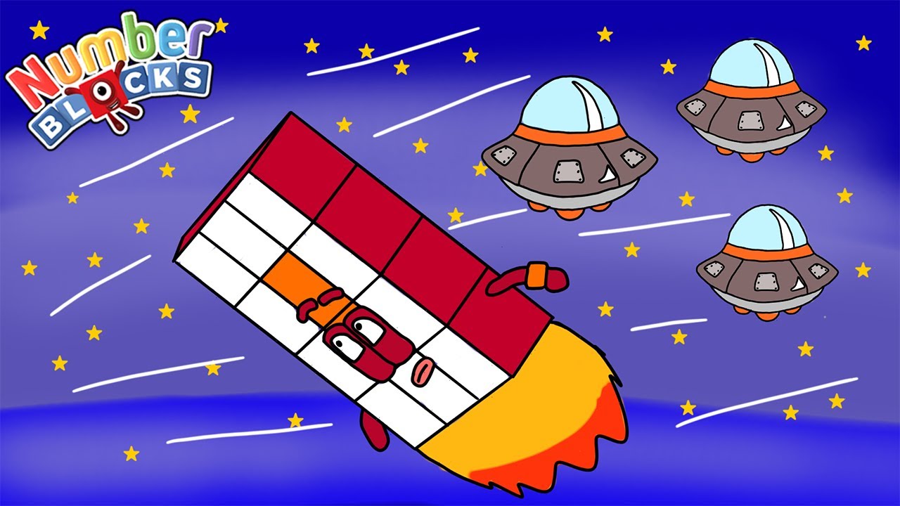 Numberblocks 12 Panic Chased 3 Ufo In space - Numberblocks fanmade ...