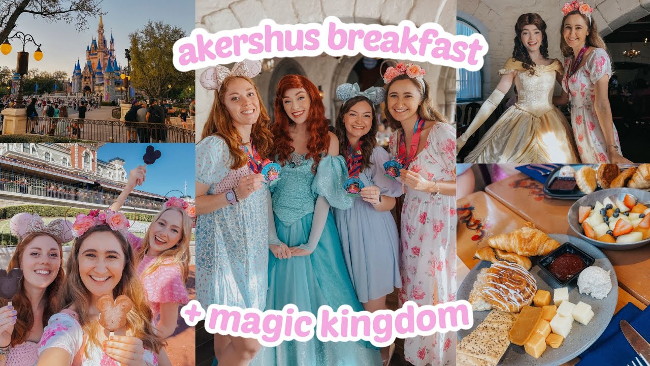 akershus princess breakfast + magic kingdom celebrations ☆ - YouTube