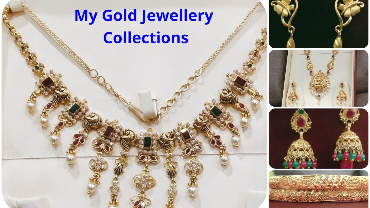 Gold Jewellery Collections With Weight 2021|Latest Gold Designs|light ...