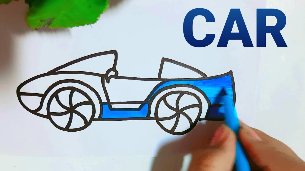 Easy Trick to Draw a Car / How Two Lines Turn into a Beautiful Car ...