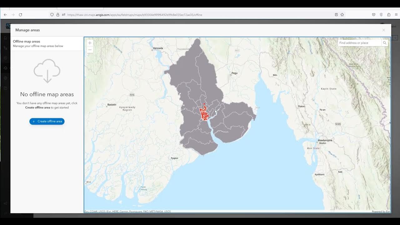 How to manage ArcGIS field maps offline areas in ArcGIS Online - YouTube