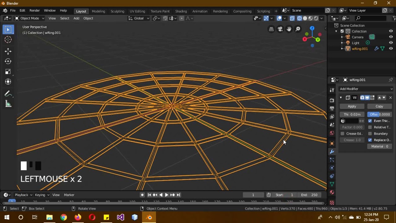 Modeling/Creating a spiderweb in Blender 2.8 in English - YouTube