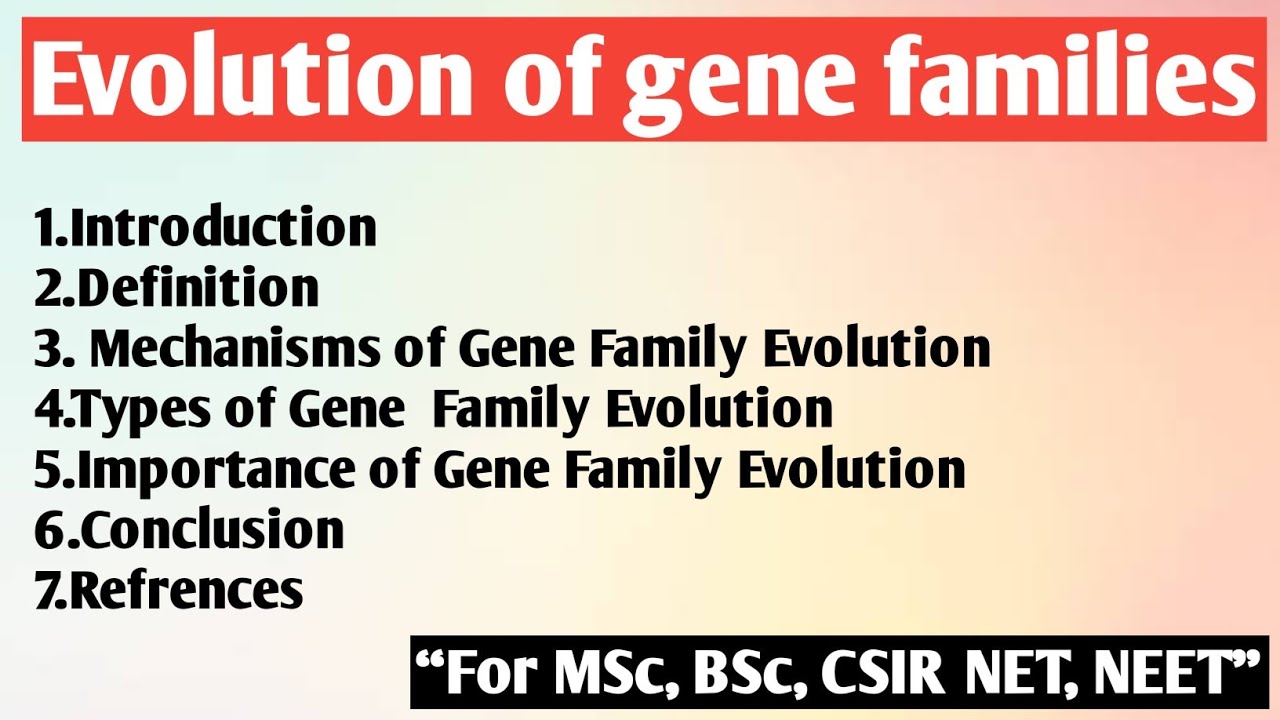 Evolution of gene families | Gene families | Mechanisms of Gene Family ...