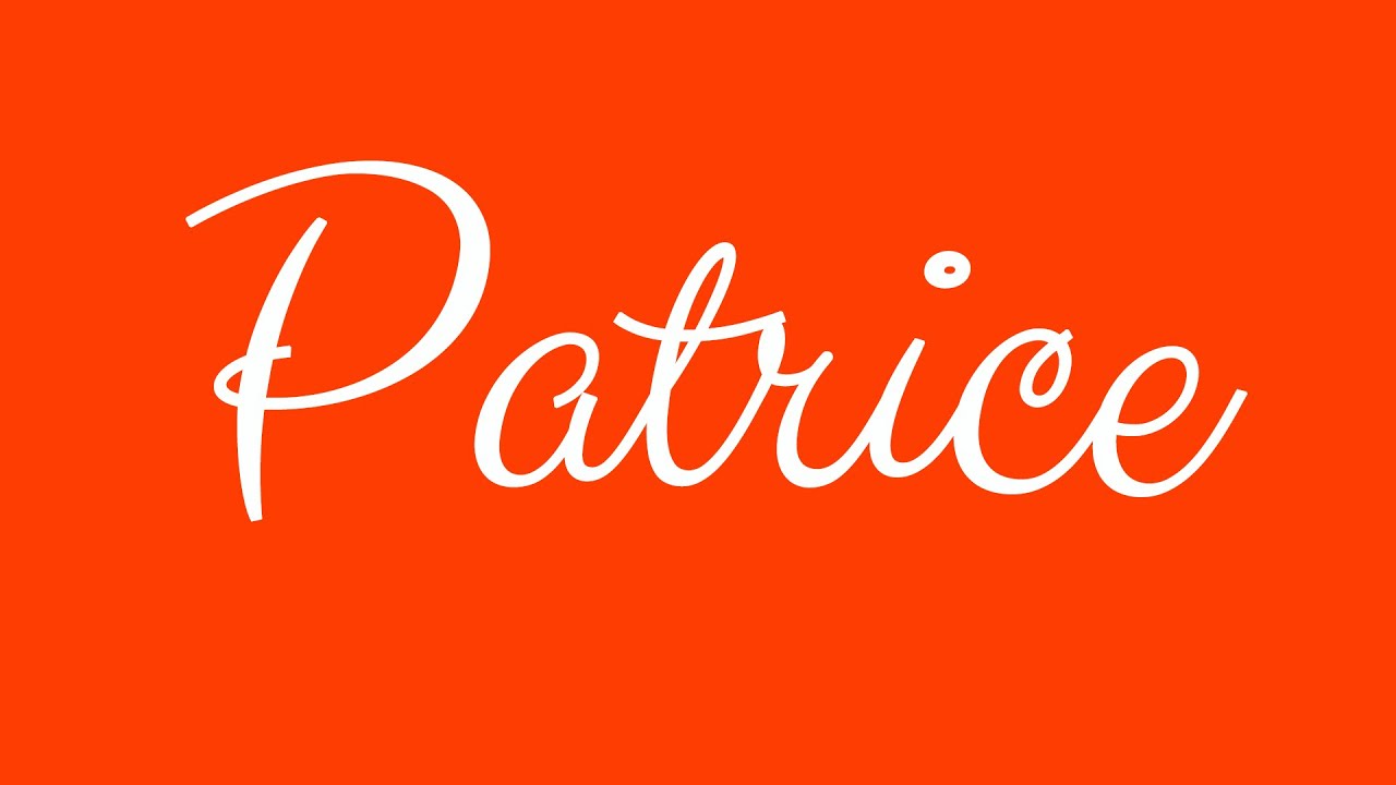 Learn how to Sign the Name Patrice Stylishly in Cursive Writing - YouTube