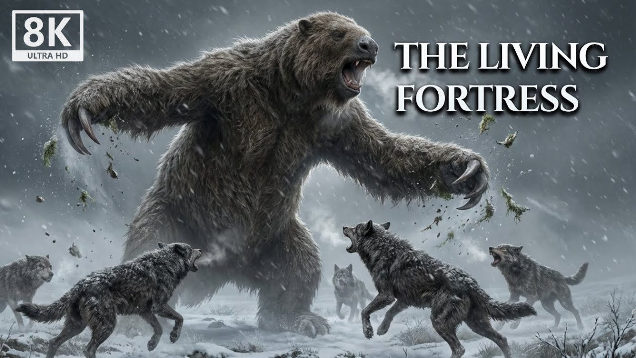 SUICIDE MISSION: Dire Wolf Pack vs. Giant Ground Sloth | 8K Ice Age ...