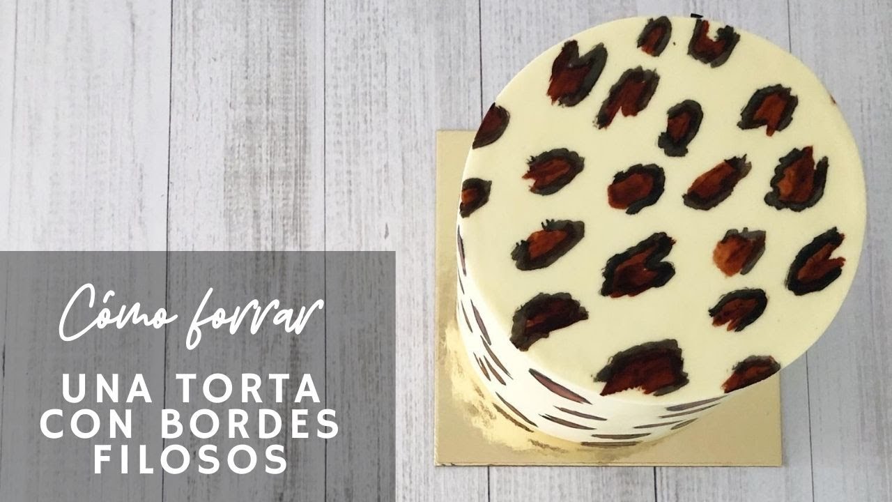 Forrado de torta en paneles con bordes filosos + pintura animal print ...