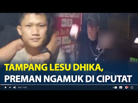Tampang Lesu Dhika, Preman Ngamuk dan Palak Penjaga Konter di Ciputat Ditangkap Polisi