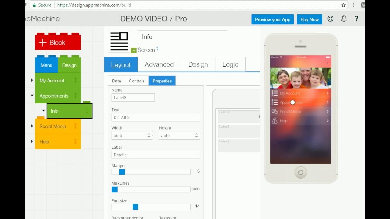 AppMachine - Lists and Screens Demo - YouTube