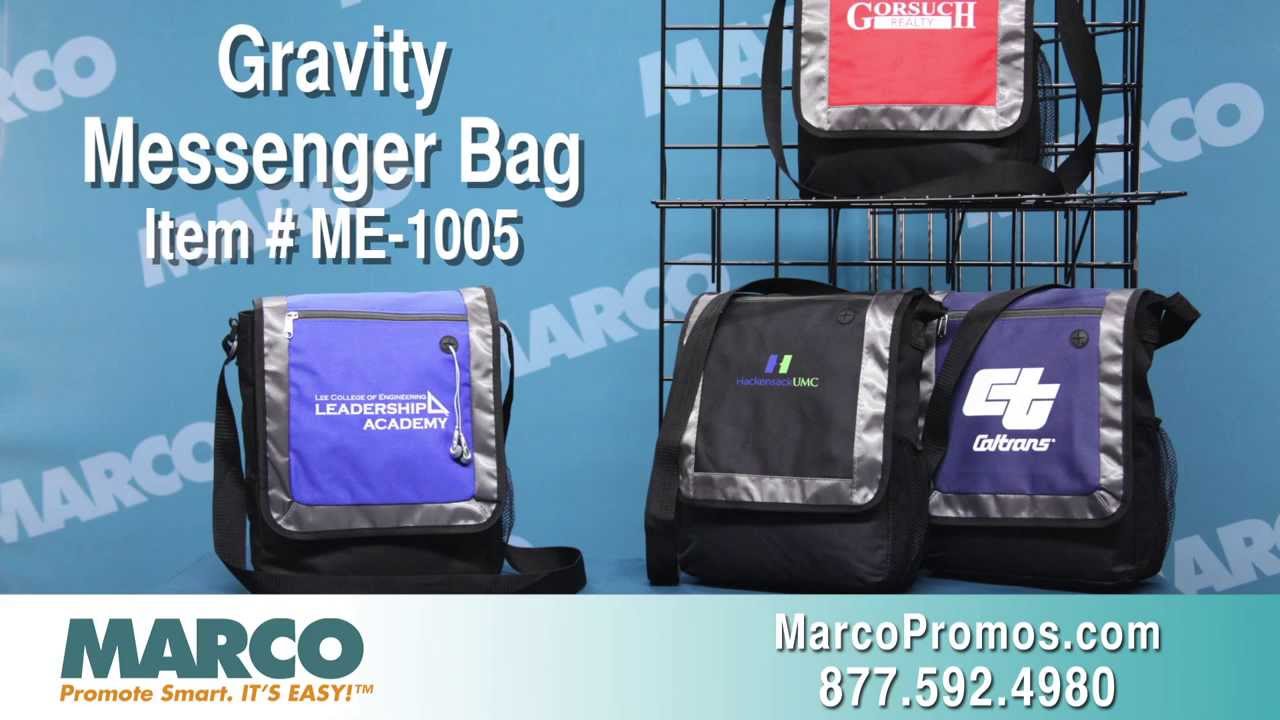 Promotional Bags - Gravity Messenger Bag - MARCO - YouTube