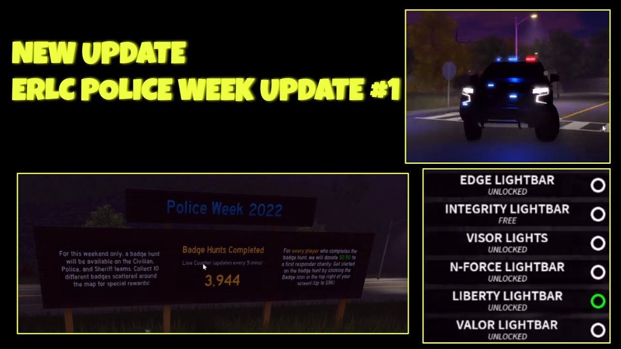 NEW ERLC POLICE WEEK EVENT 2022 UPDATE #1 (Roblox) - YouTube