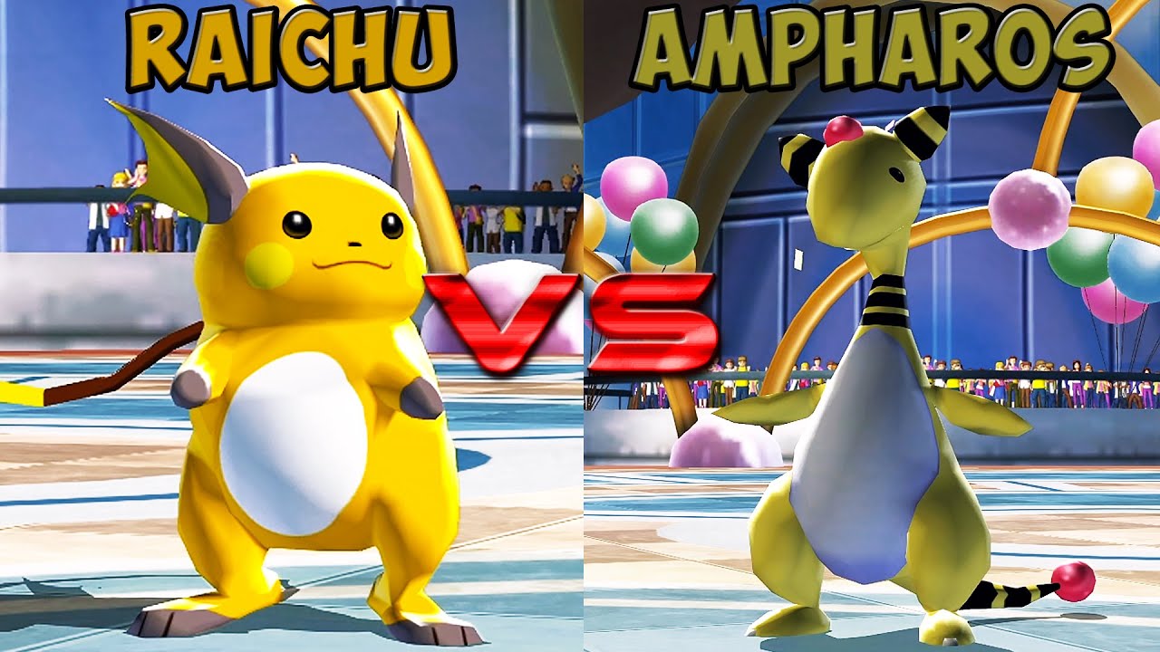 Pokemon battle revolution - Raichu vs Ampharos - YouTube