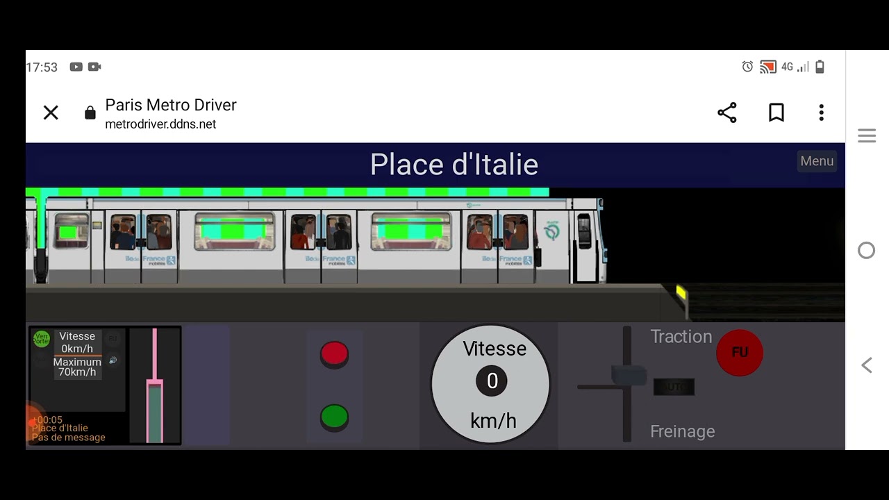 métro paris driver ligne 7 mf77 idfm trajet entre Villejuif Louis ...