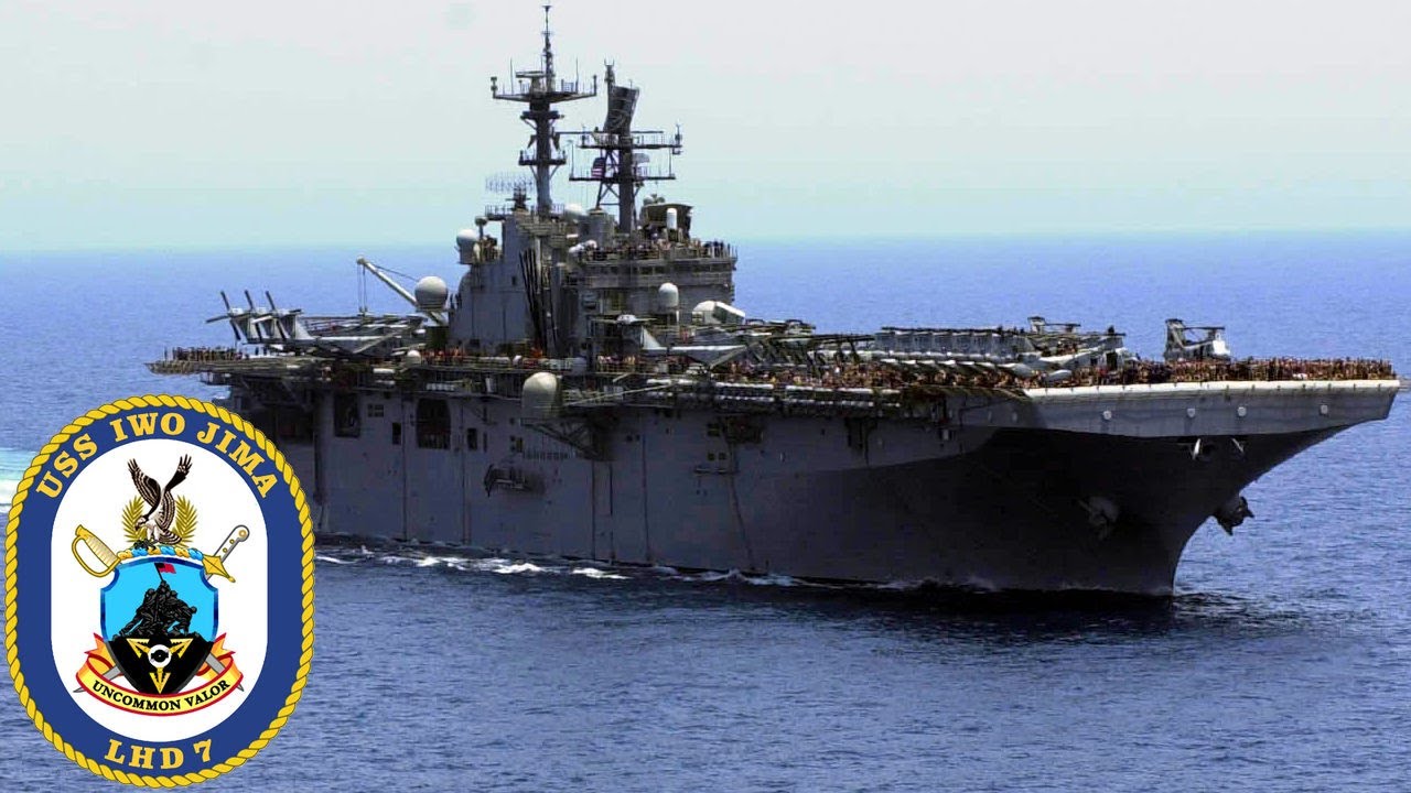 US Navy: Amphibious assault ship USS Iwo Jima (LHD 7) in the Atlantic ...
