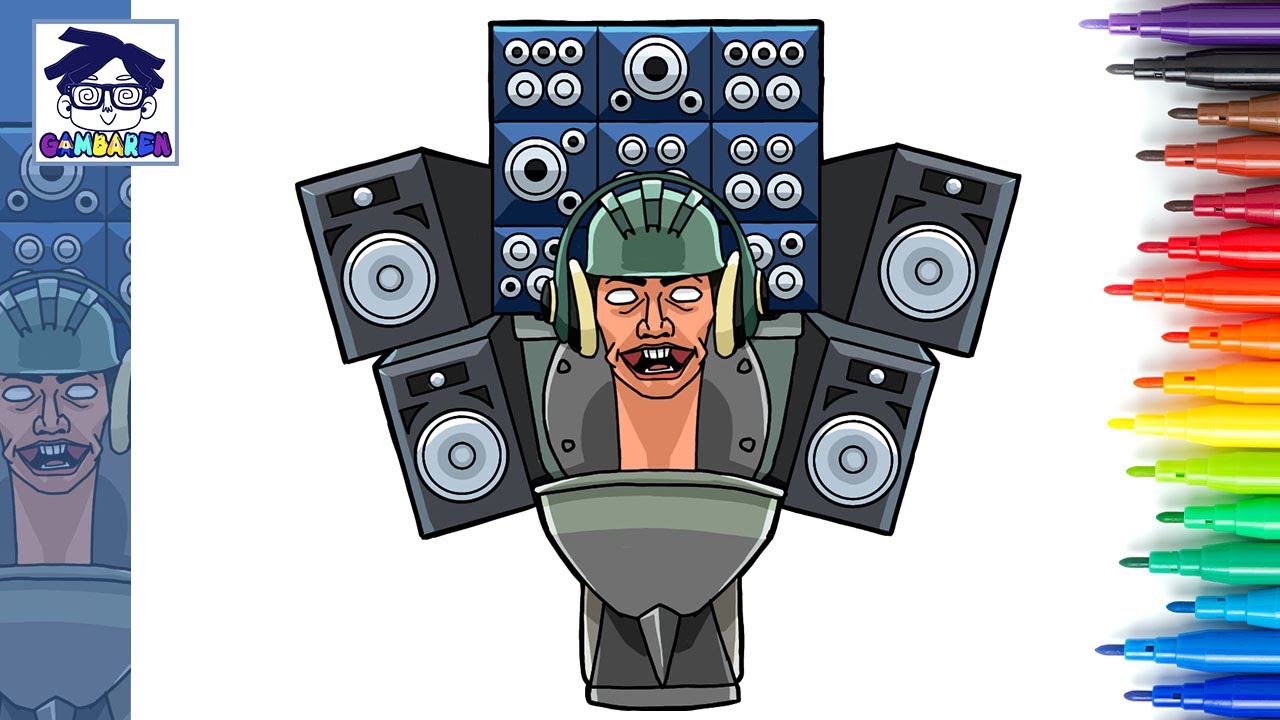 Cara Menggambar Skibidi Big Sound Speakerman Toilet Skibidi Toilet ...