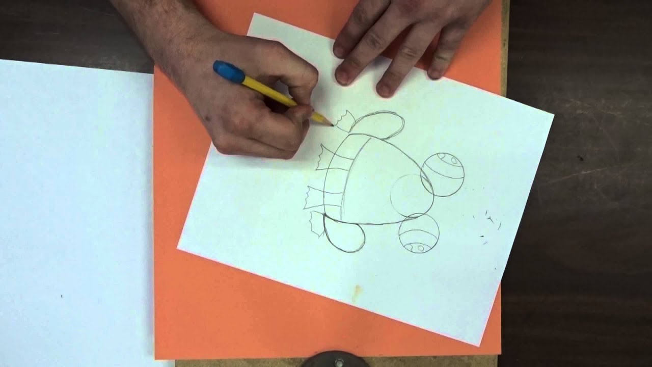 How to draw a frog using a compass - YouTube