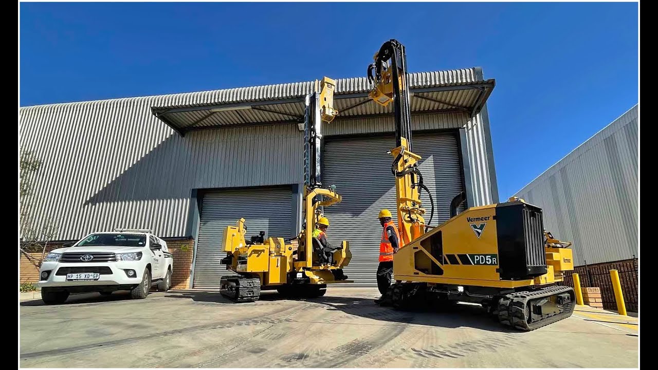Vermeer PD5 and PD10 Pile driver range walkaround - YouTube