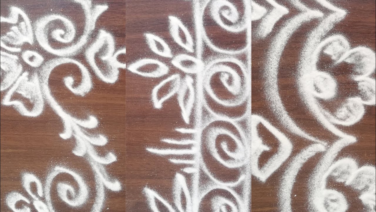 Simple Rangoli border | Easy Rangoli border designs | Kolam | muggu ...