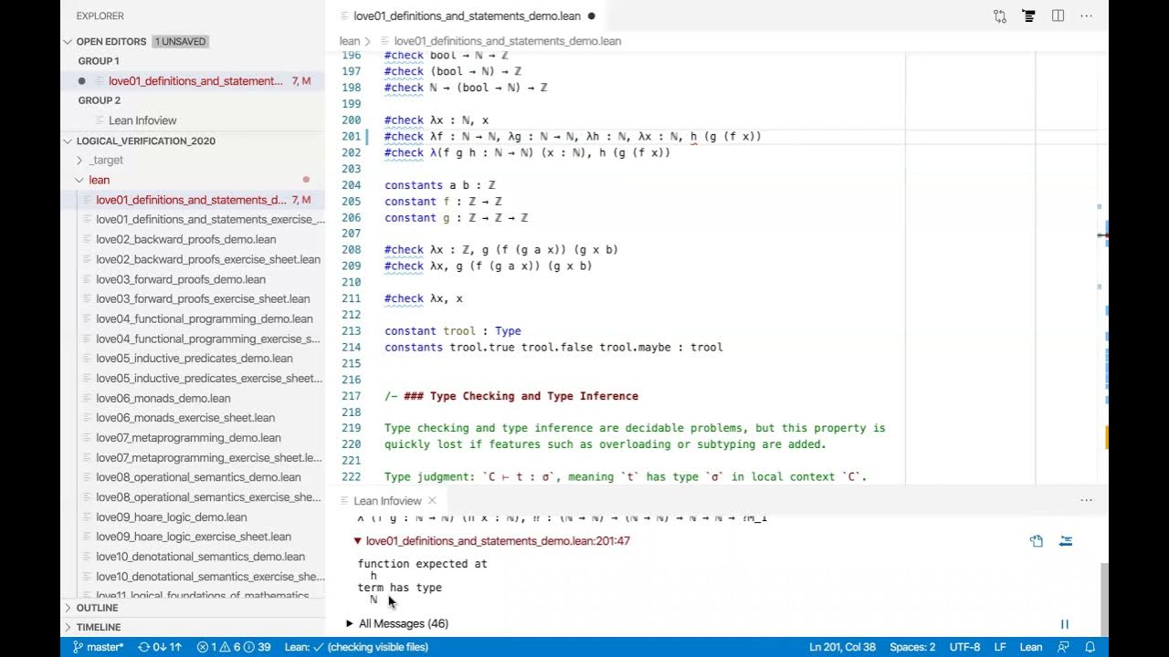 Logical Verification 2020 lecture01 11 types and terms - YouTube