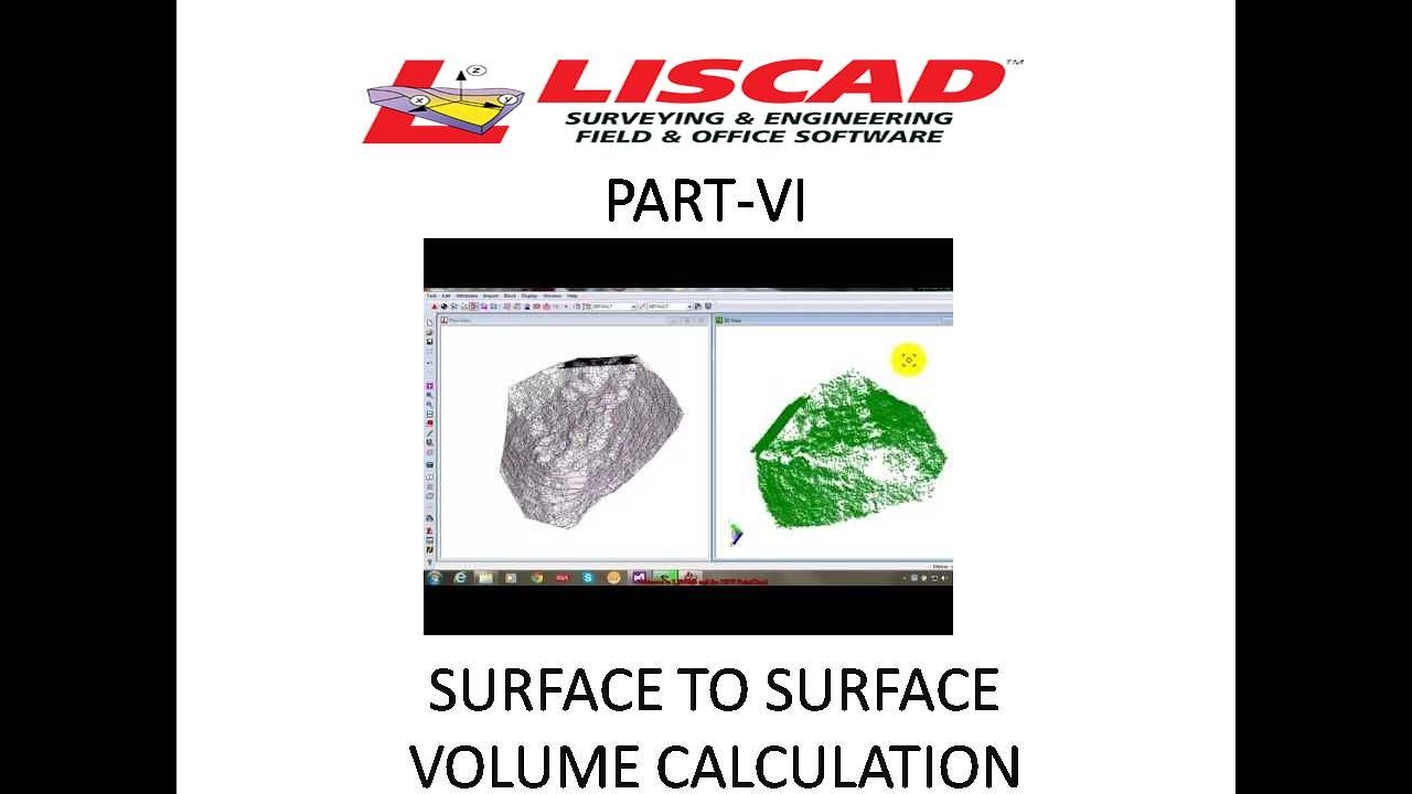 HOW TO CALCULATE SURFACE TO SURFACE VOLUME IN LISCAD SOFTWARE - YouTube