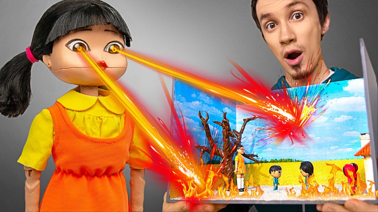 I Made My Own Squid Game With Terrifying Doll, Mysterious Guard, and ...