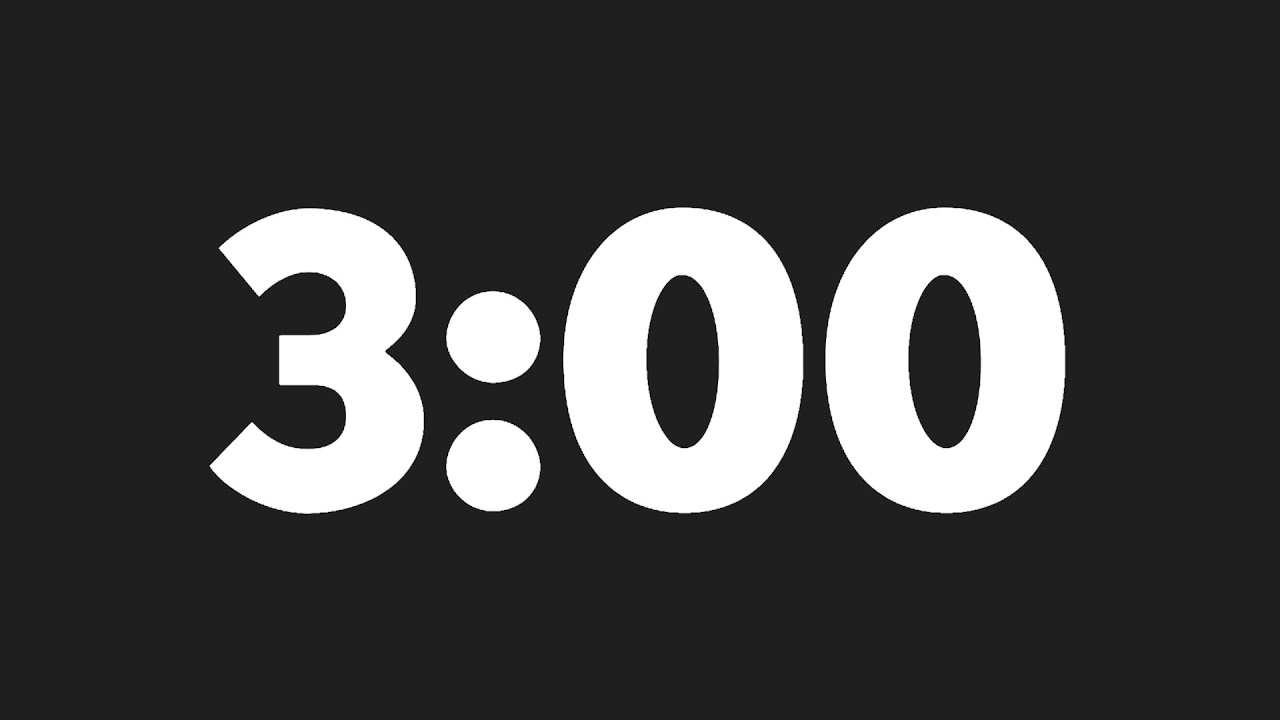 3 Minutes Timer With White Noise And Alarm - YouTube