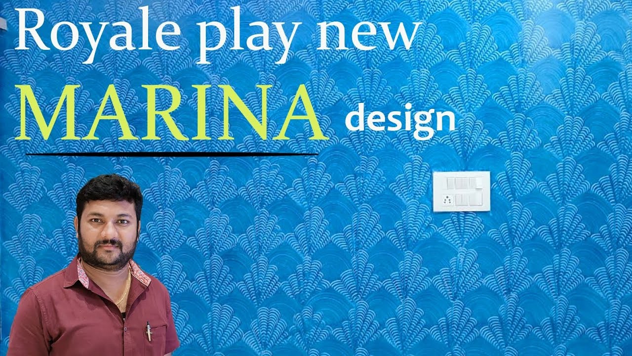Asian paints l Royale play l Marina l New blue colour l texture design ...