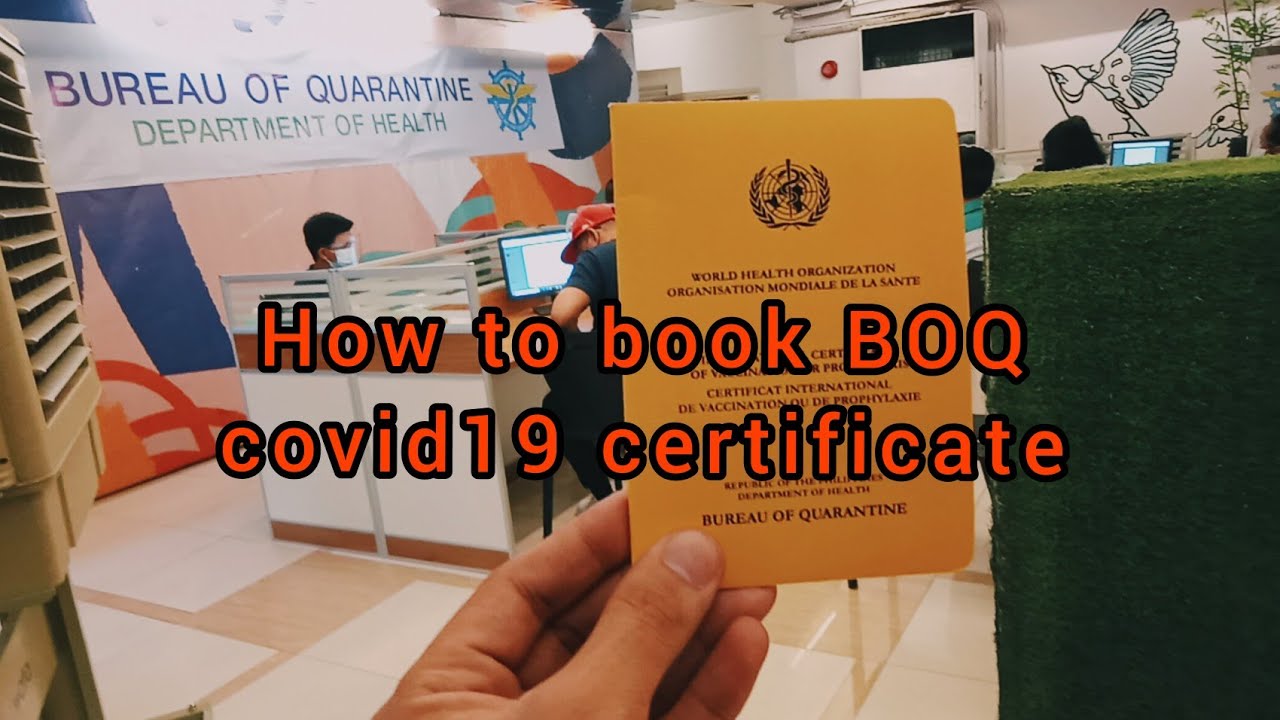 How to book BOQ covid19 certificate - YouTube