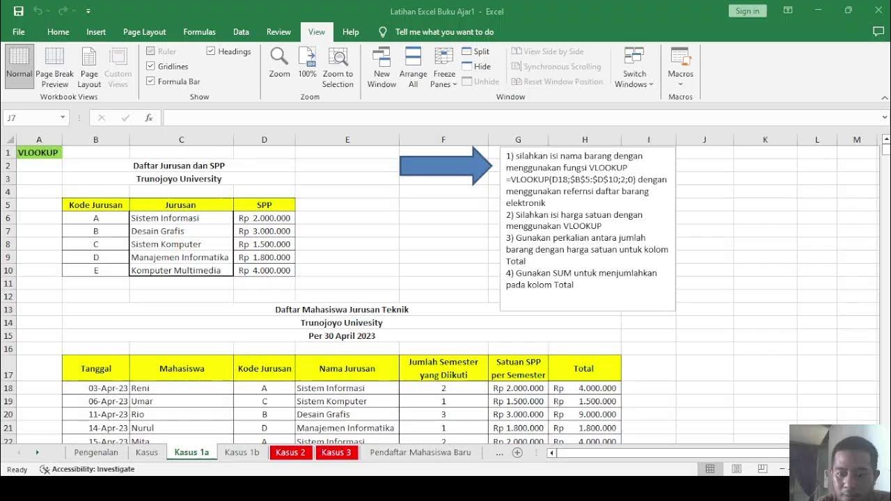 Aplikom Excel Kasus 1A dan 1B - YouTube
