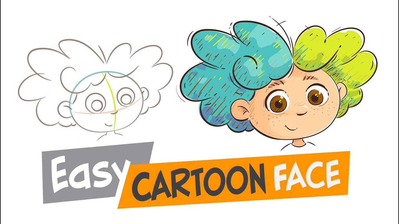 EASY CARTOON FACE- Digital Illustration- Adobe Illustrator - YouTube