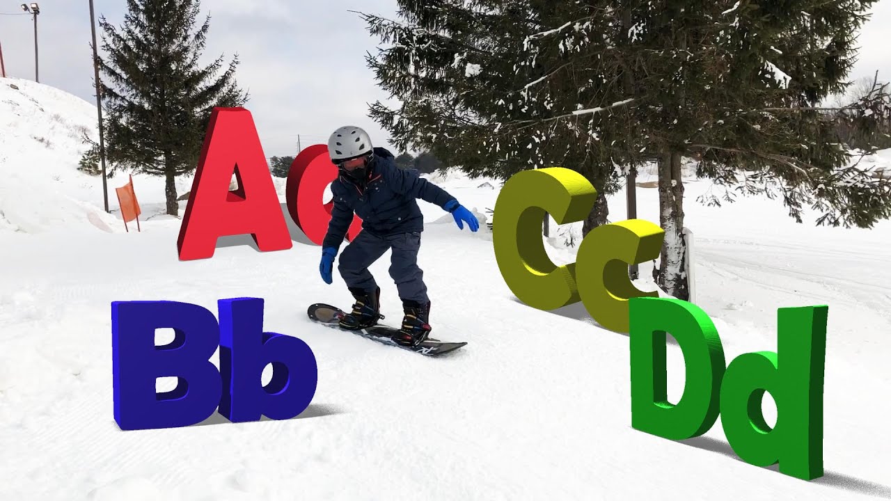 ABC SONG Playing in the SNOW learning ABC Letter - YouTube