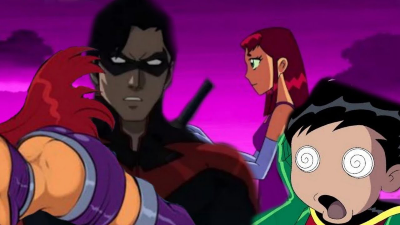 jealous Robin😱🥺💜 #starfire #kiss #love #DC #like #baby #lovely #edit # ...