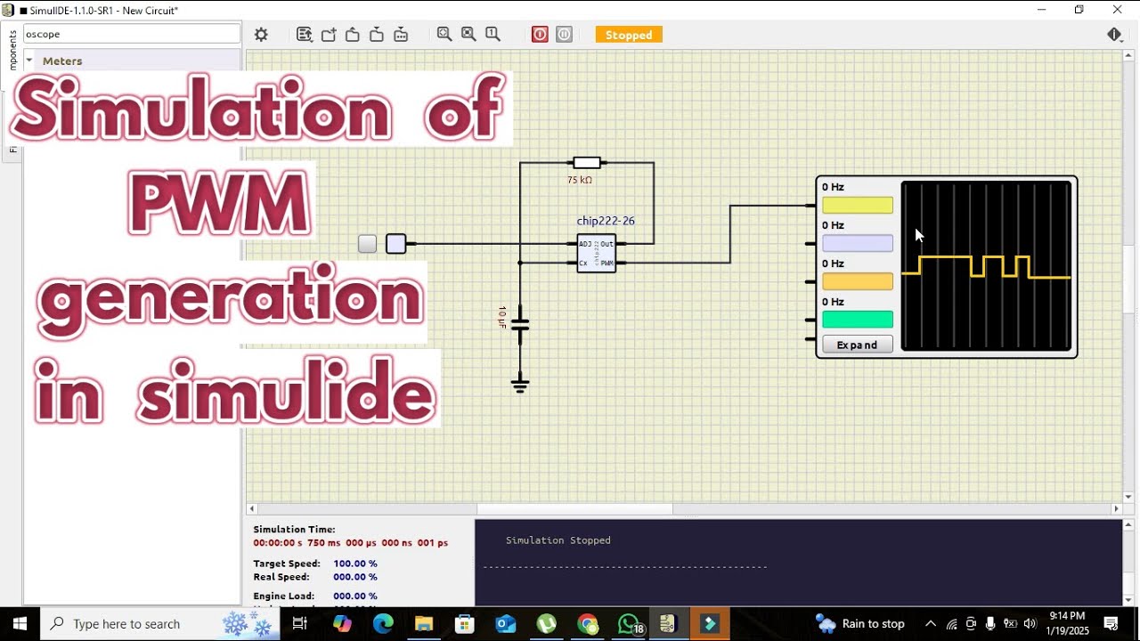 Simulation Of Pwm Generator Circuit In Simulide Circuit Simulation 9882