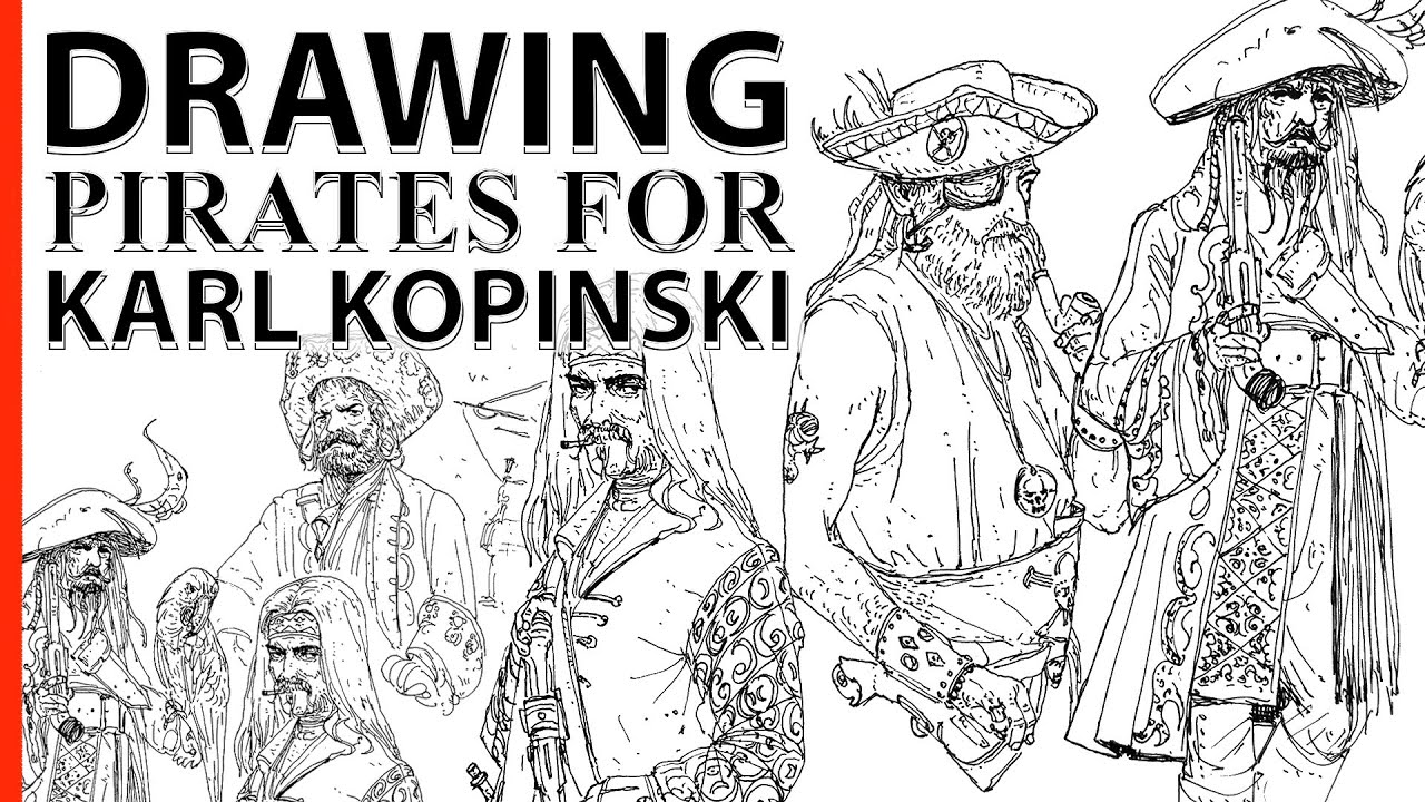 Drawing Pirates for Karl Kopinski Recovery - YouTube
