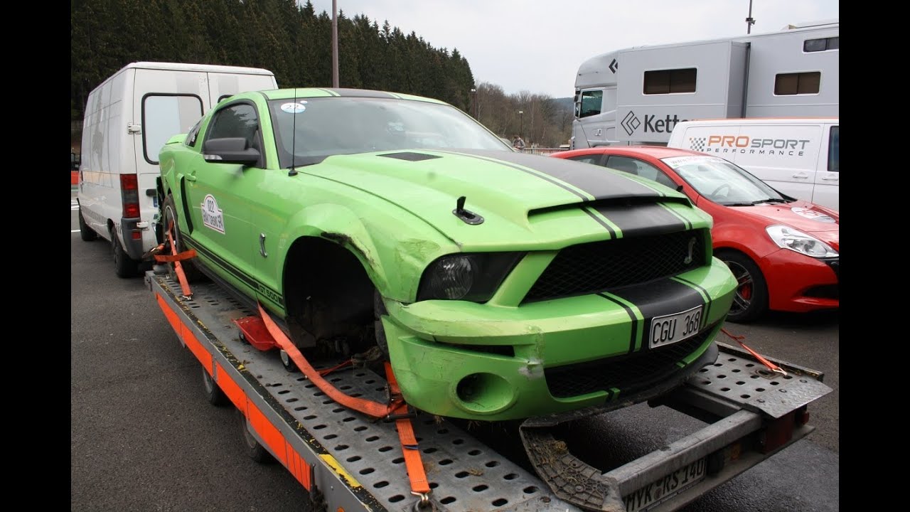 Mustang Gt 500 Shelby after crash - YouTube