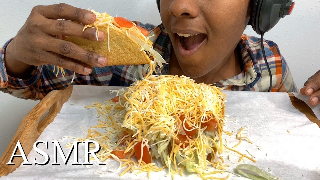ASMR HOMEMADE TACOS (CRUNCHY CHEWING) NO TALKING - YouTube
