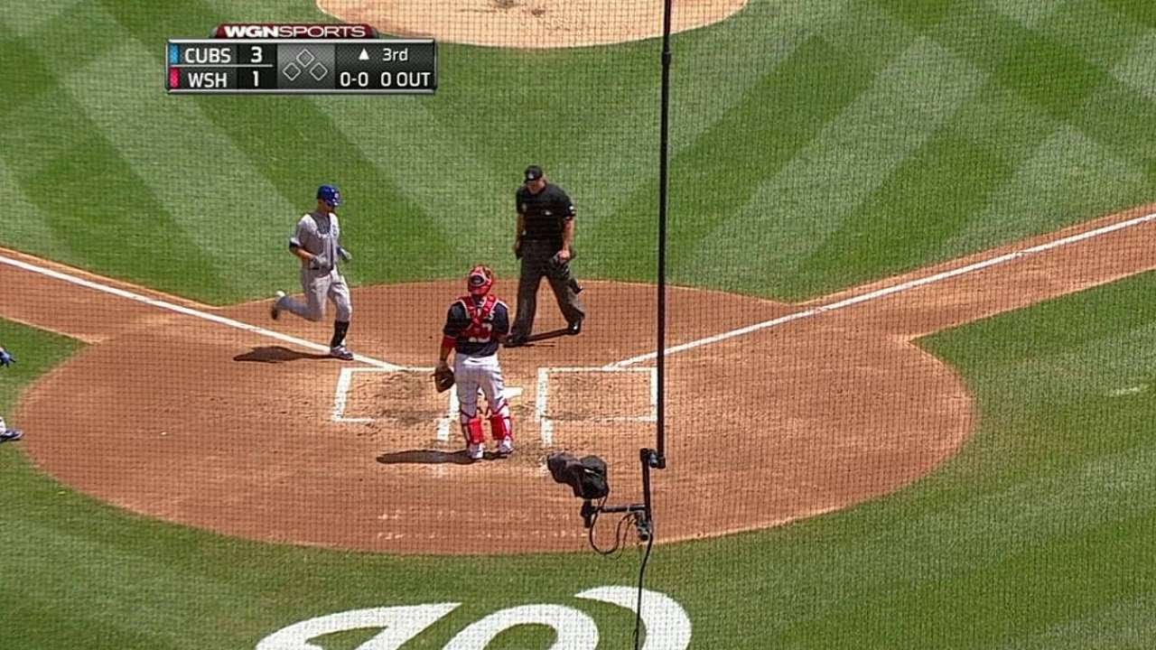 CHC@WSH: Ruggiano's opposite-field home run - YouTube