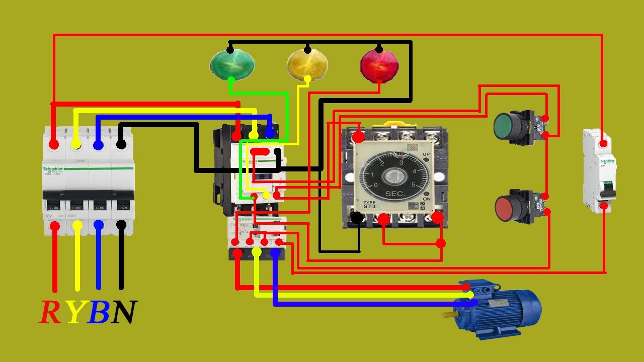 How to work indication lights with a contactor and 8 pin timer relay ...