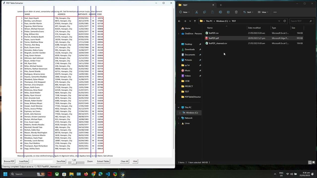 High Accuracy Pdf Table Extraction Tool Youtube